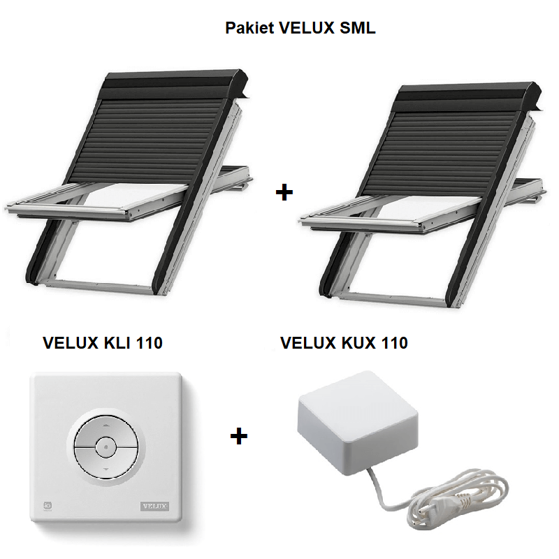 Pakiet Promocyjny VELUX SML S20002 (2x VELUX SML + VELUX KUX 110) Dachy ...